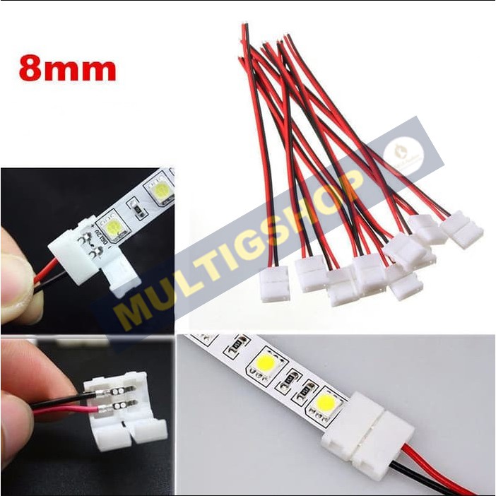 Jual 100Pcs Konektor LED Strip 2 Pin SMD 2835 3528 XD-2 8 mm | Shopee ...