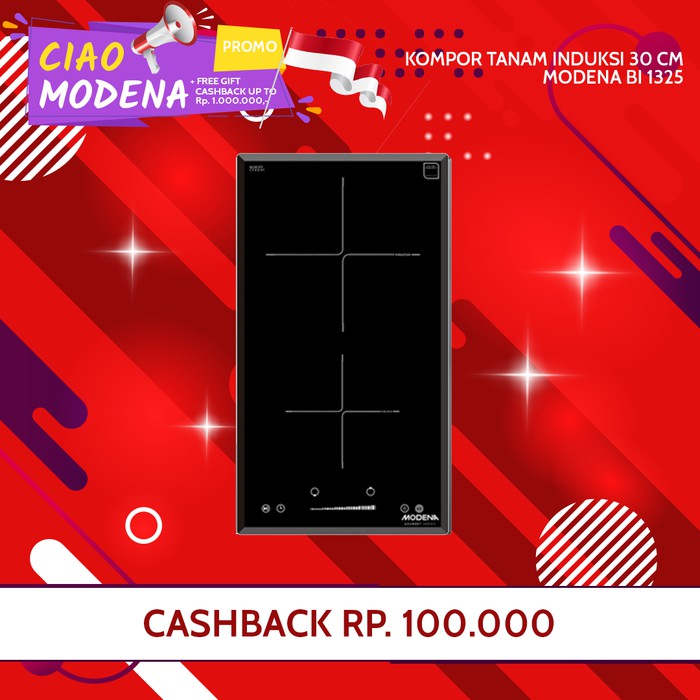 Jual Kompor Induksi Tanam Modena BI 1325 Builtin Induction Hob 30 cm ...