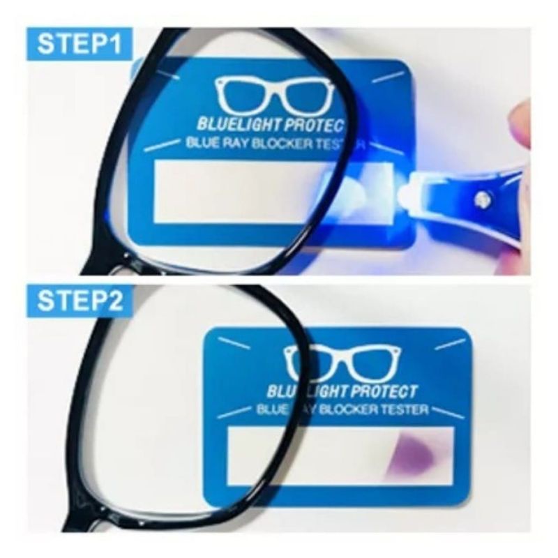 Jual VIRALKAN85 ALAT TES SINAR BIRU kacamata blue light 1set | Shopee ...