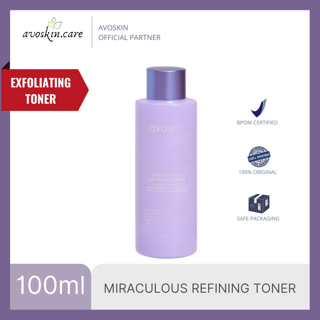 Jual Avoskin Miraculous Refining Toner [Exfoliating Toner 20ml / 100ml ...