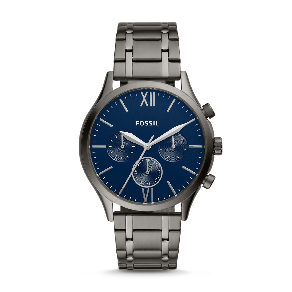 Jual Fossil Fenmore Midsize Multifunction Smoke Stainless Steel Jam ...