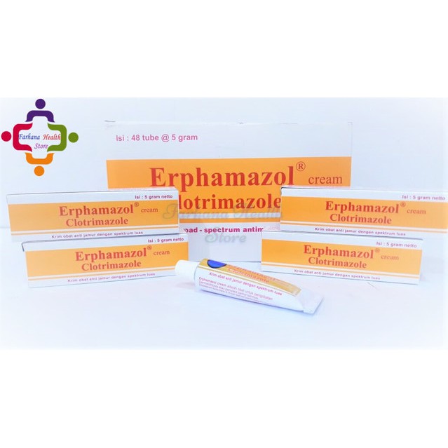 Jual Original Erphamazol Cream 5 gr / Clotrimazol Cream / Salep Gatal ...
