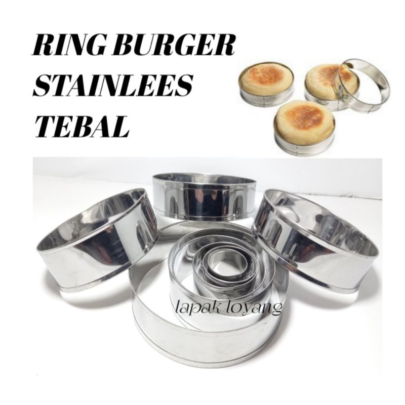 Jual ring burger/ ring roti uk 6/7/8/9/10/11/12/13/14/15/16/17/18 cm ...