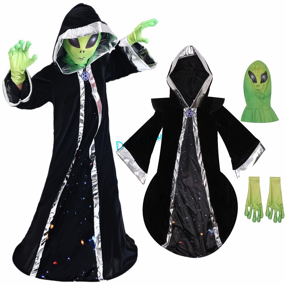 Jual PREORDER Green ET Alien Lord Costume Cosplay For Children Evil ...
