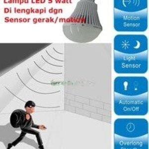 Jual Bohlam Lampu LED Radar Sensor Gerak 9 watt LUBY / Motion Sensor ...