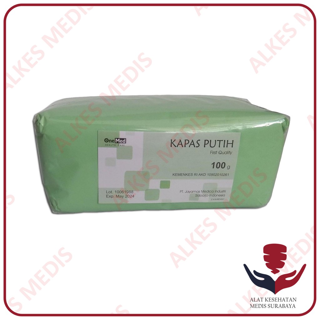 Jual Kapas Putih 100 gram Onemed Gulung Filter Saringan Air Steril ...