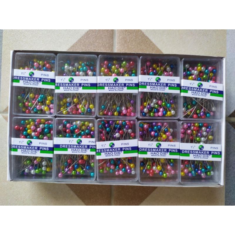 Jual JARUM PENTUL BESAR WARNA WARNI 100PCS/JARUM PENTUL HIJAB | Shopee ...