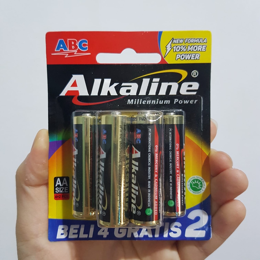 Jual Baterai abc ALKALINE - AA / A2 - isi 6 pcs | Shopee Indonesia