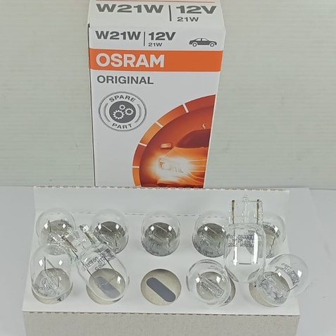 Jual OSRAM T20 W21W 12V 7505 Bohlam Lampu SEIN Sen Mundur Atret 12V 21W ...