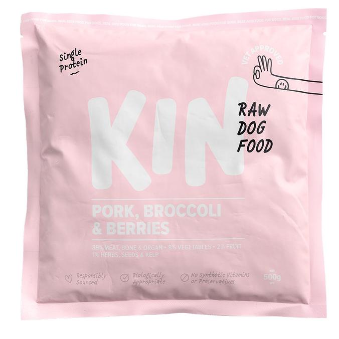 Jual KIN DOG FOOD Pork Broccoli & Berries 500g | Shopee Indonesia