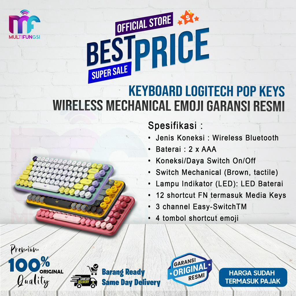 Jual Keyboard Logitech POP Keys Wireless Mechanical Emoji Garansi Resmi ...