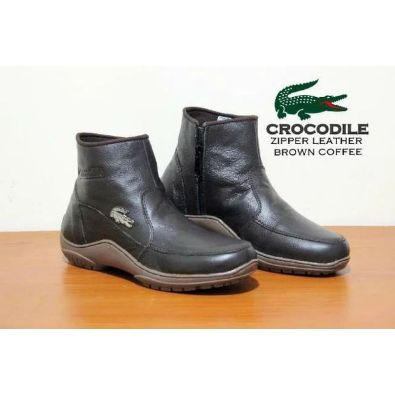 Jual Sepatu Boot Pria Zipper Boots Casual Kulit Asli Touring Model ...