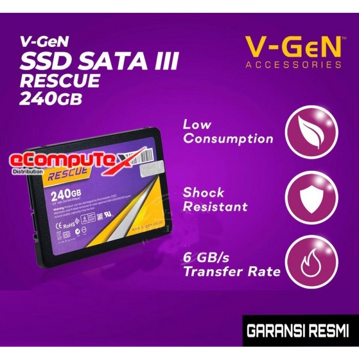 Jual SSD SOLID STATE DRIVE VGEN RESCUE 240GB V GEN 240 GB SATA III 3 ...
