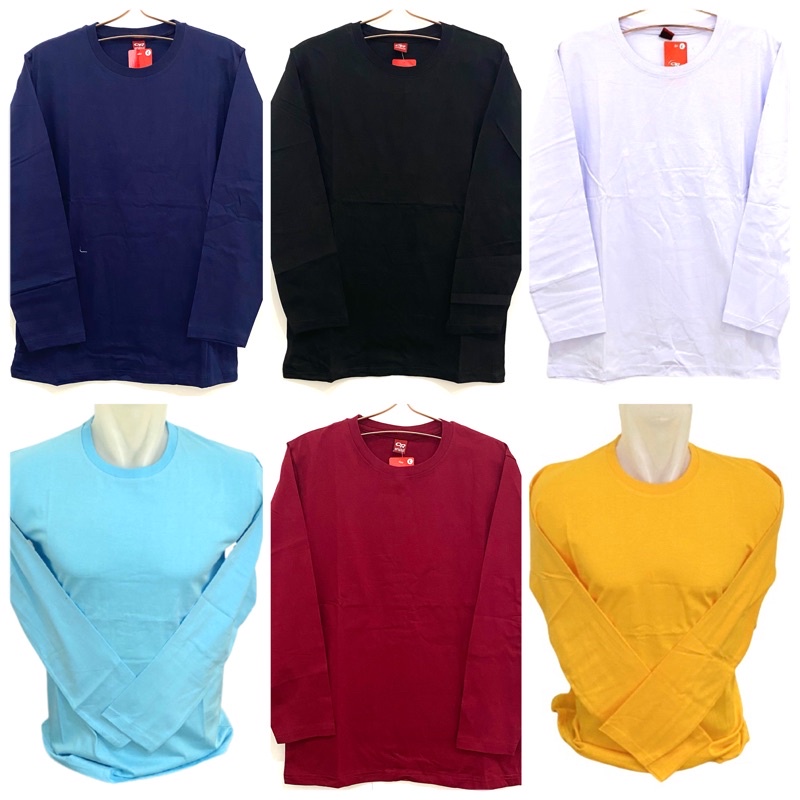 Jual Kaos Oblong Polos Lengan Panjang Dewasa Ukuran M L XL XXL Pria Wanita | Shopee Indonesia