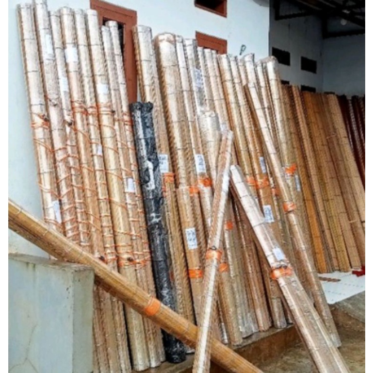 Jual krey tirai bambu sawit outdoor ukuran 2x2 plus tali dan katrol RS0013 | Shopee Indonesia