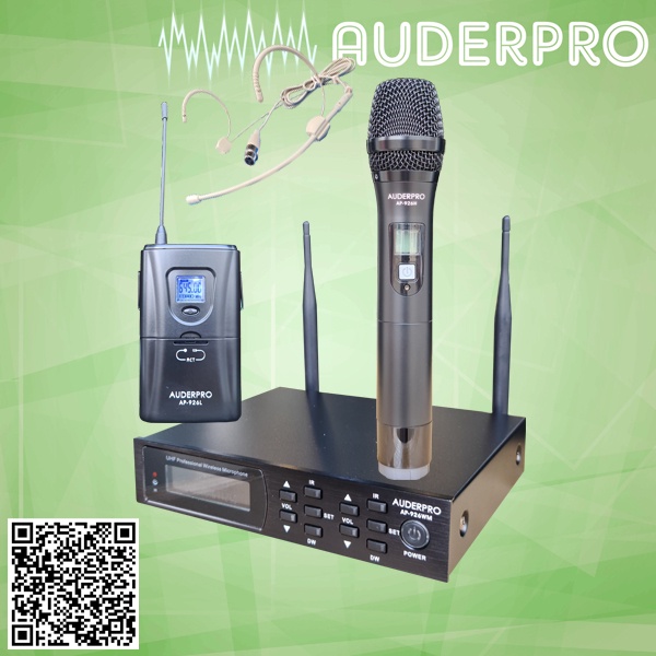 Jual MICROPHONE WIRELESS AUDERPRO AP-926WM-HA (MIKROFON PENGERAS SUARA ...
