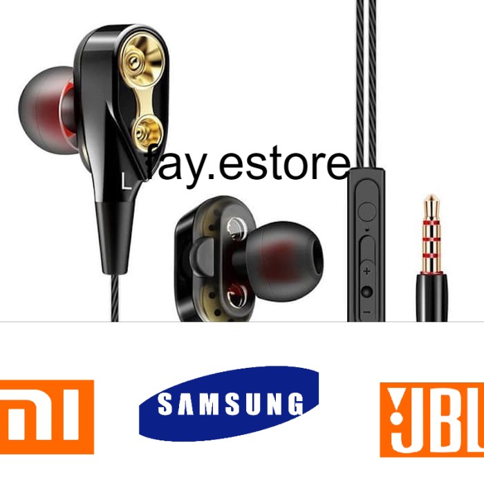 Jual Fonge - R6 - Dual Dynamic Driver - Earphone with Mic | Shopee ...