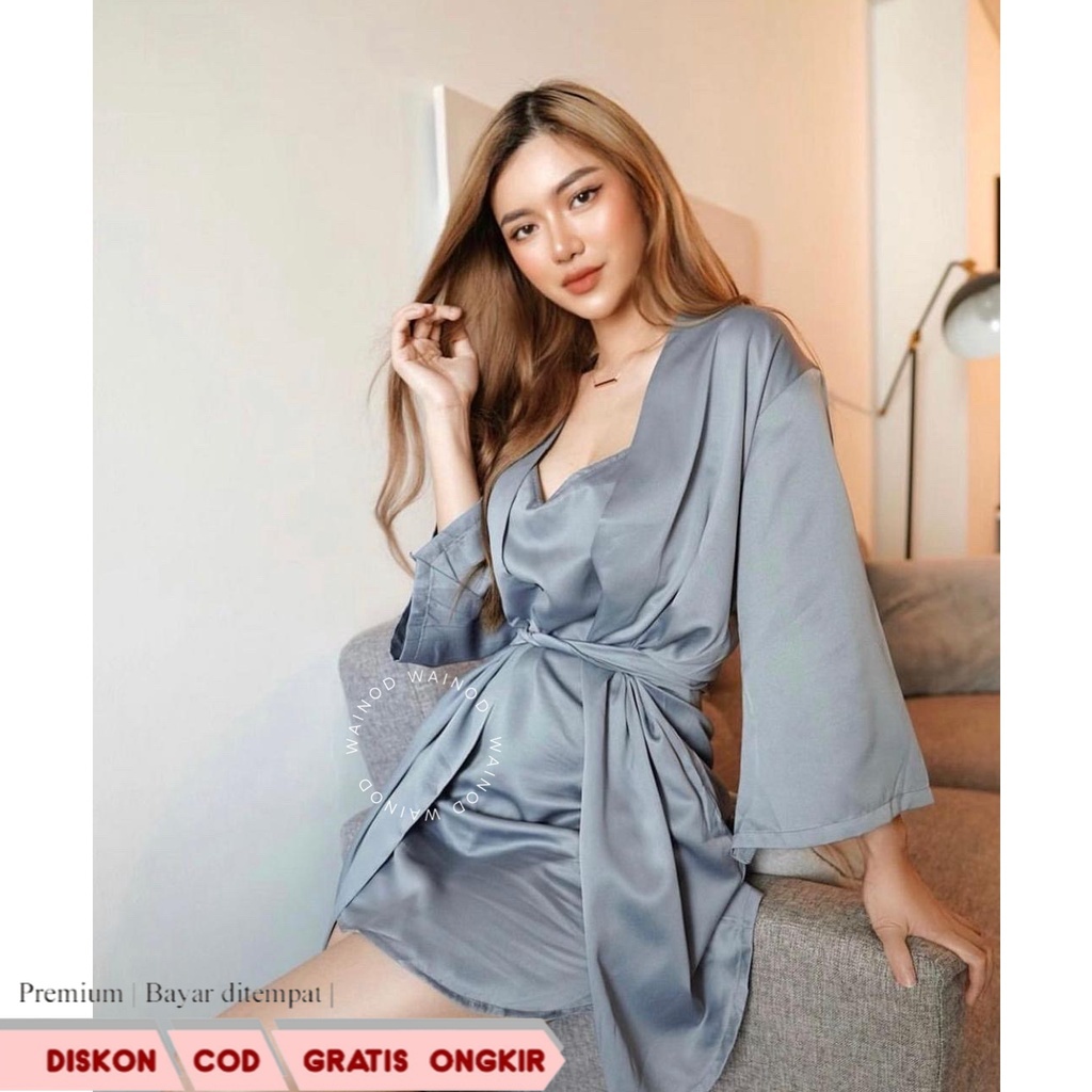 Jual IP 105 ABELL kimono dan dress bahan tebal (wainodshop) | Shopee ...