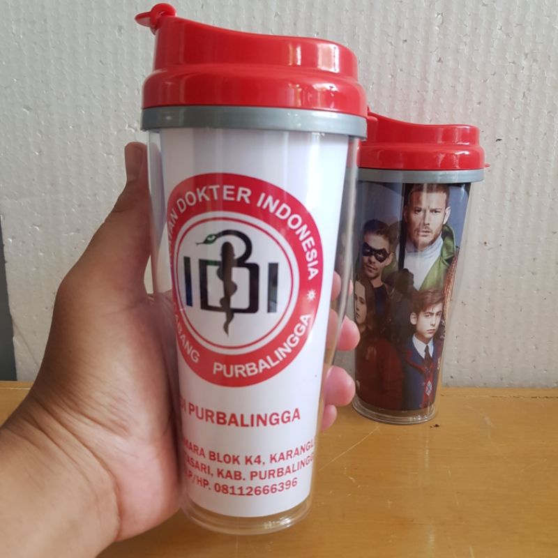 Jual Tumbler Custom MERAH Murah Meriah dengan Foto atau Design Kamu ...