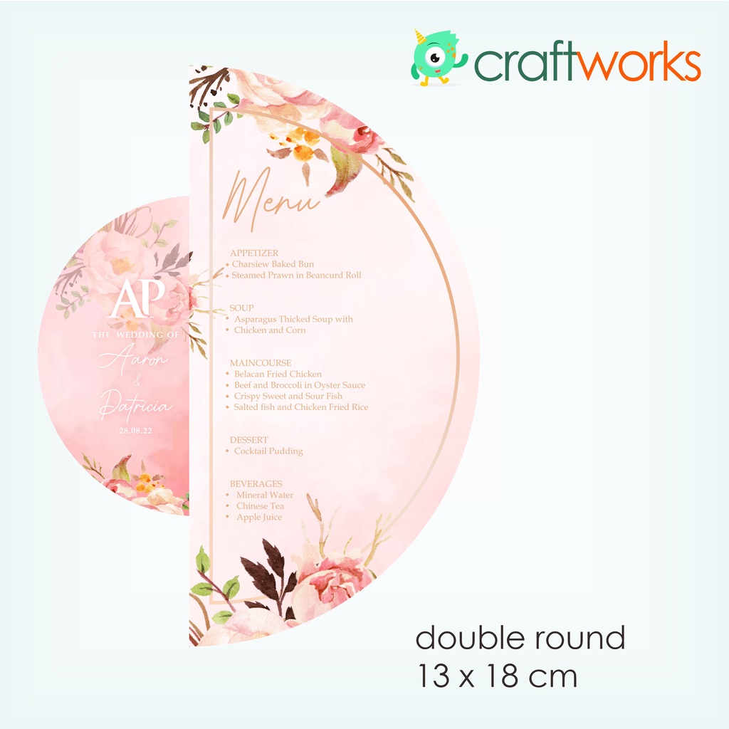 Jual DEKORASI KARTU MENU WEDDING SANGJIT BRIDAL SHOWER | Shopee Indonesia