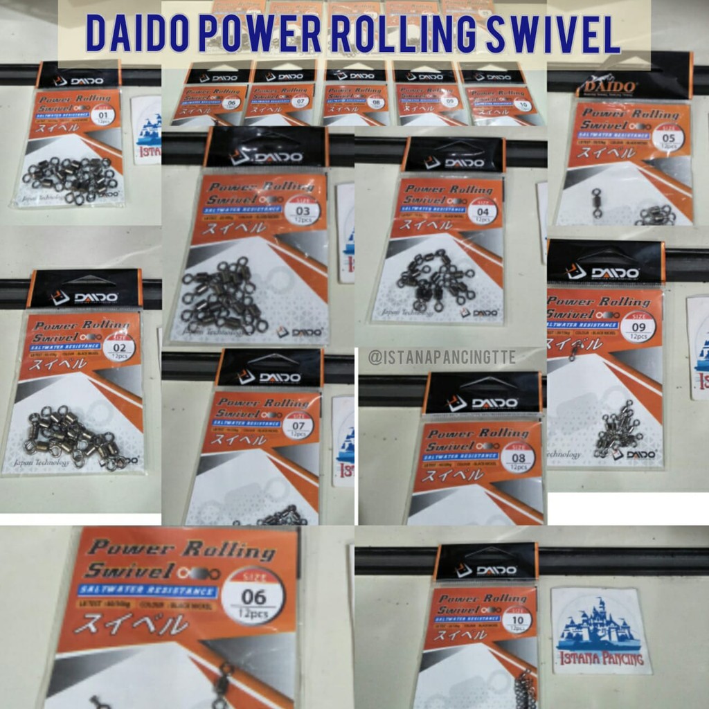 Jual KILI KILI DAIDO POWER ROLLING SWIVEL SALTWATER RESISTANCE BLACK ...