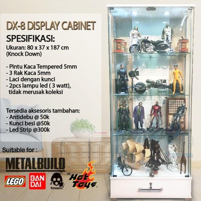 Jual Lemari Hias Kaca 3 Rak Display Hot Toys Etalase Kristal Pajang Tas ...