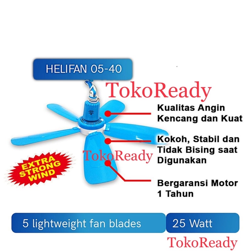 Jual helifan Kipas Angin Gantung Helifan Arashi 45watt 800mm jumbo 45 ...