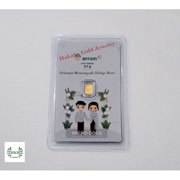 Jual Logam Mulia ANTAM Gift Series Wedding 0.1 Gram 24K Fine Gold 999.9 ...