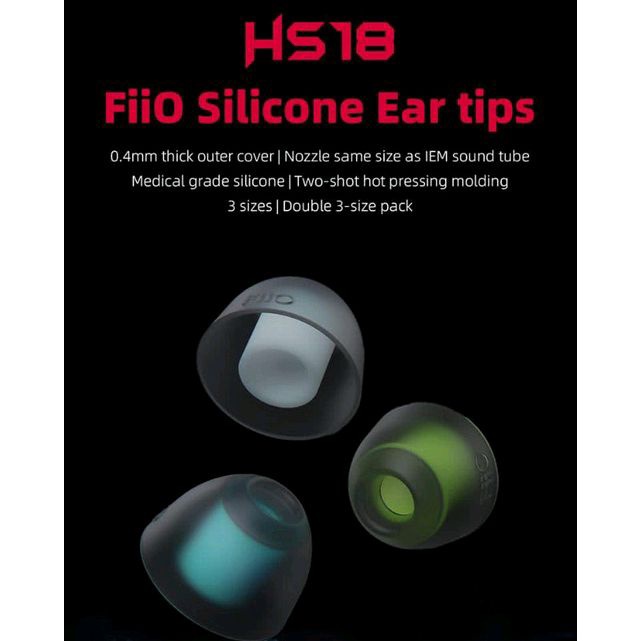 Jual Silicone Eartips Fiio HS18 Eartips | Shopee Indonesia