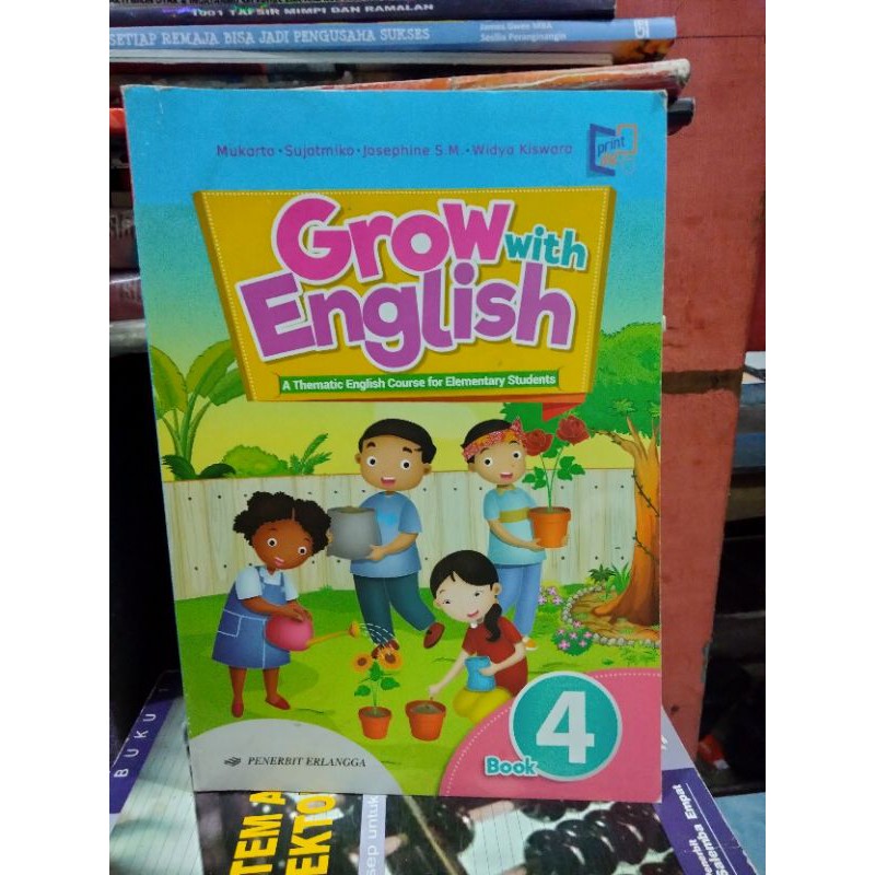 Jual BUKU GROW WITH ENGLISH KELAS 4 SD ERLANGGA | Shopee Indonesia