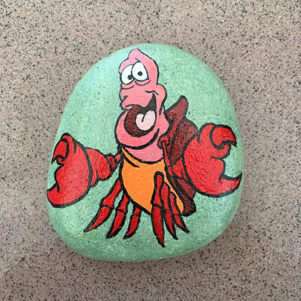 Jual Batu Lukis Disney / The Little Mermaid (Sebastian) | Shopee Indonesia