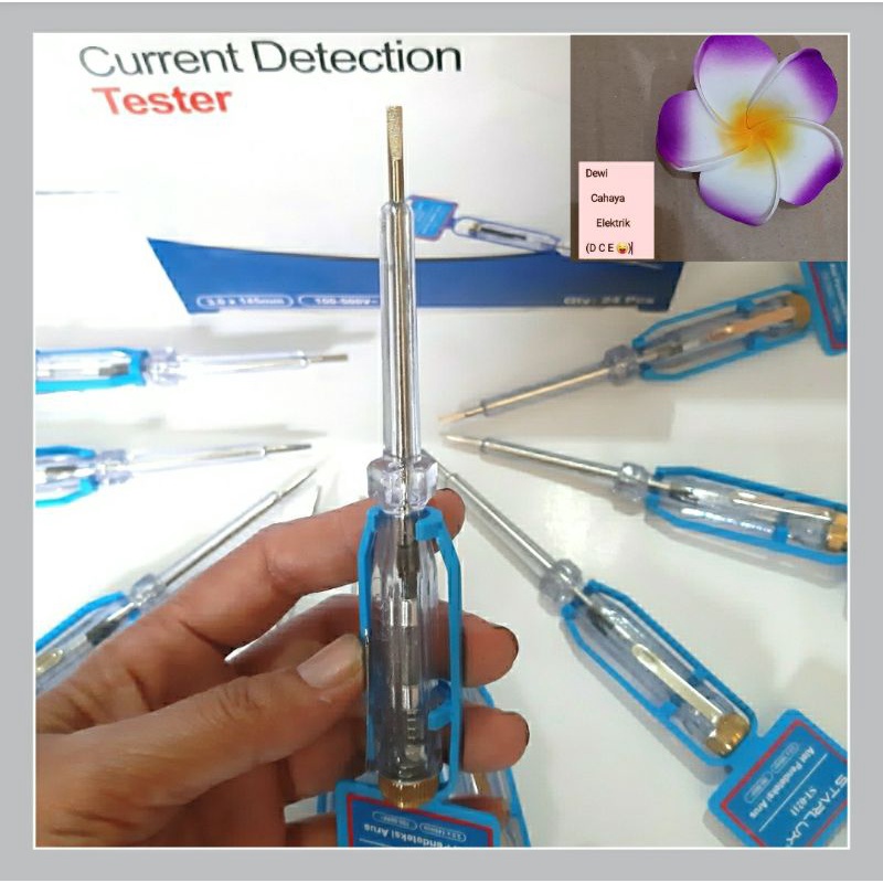 Jual Obeng Tespen Alat Pendeteksi Arus Listrik Kuningan Starlux / Obeng ...