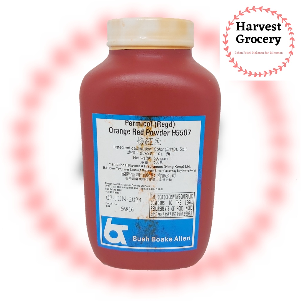 Jual Permicol Pewarna Orange Red Powder H5507--500Gr | Shopee Indonesia