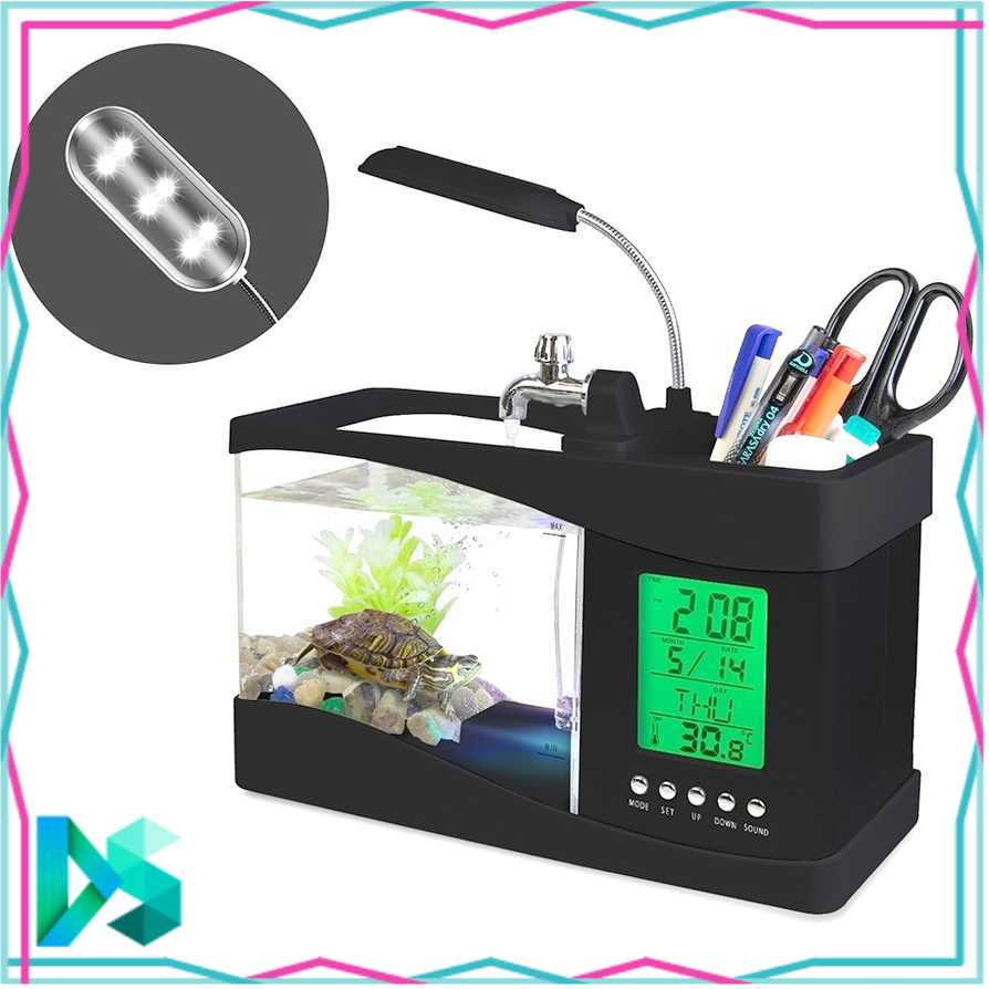 Jual Akuarium Ikan Kecil Aquarium Mini USB DesktopFish Tank with ...
