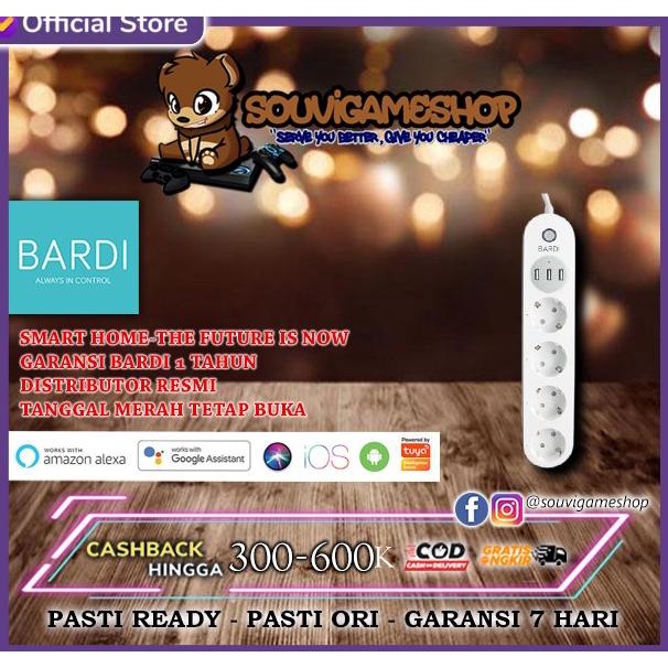 Jual BARDI Smart Extention Power Strips (Smart Stop Kontak, WIFI) | Shopee Indonesia