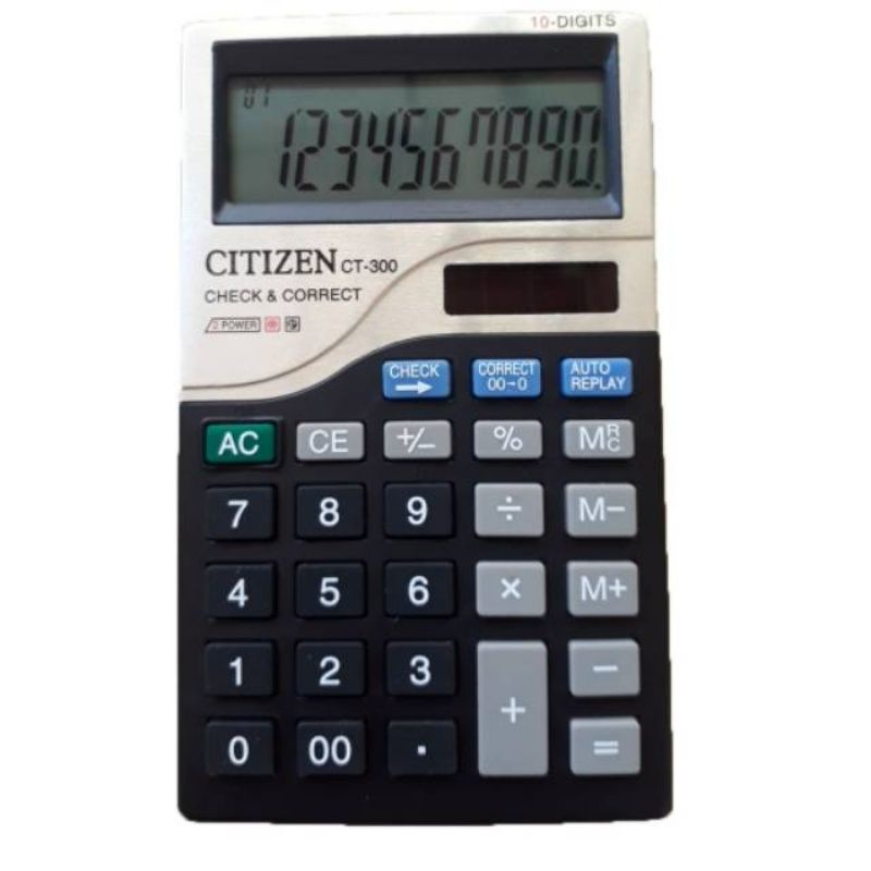 Jual kalkulator saku CITIZEN CT-300 CT-300J calculator 10 digit ringan ...