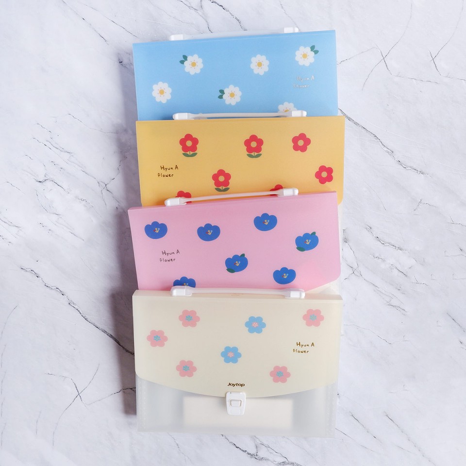 Jual Hyuna Flower Plastic Folder Briefcase / Penyimpanan Dokumen ...
