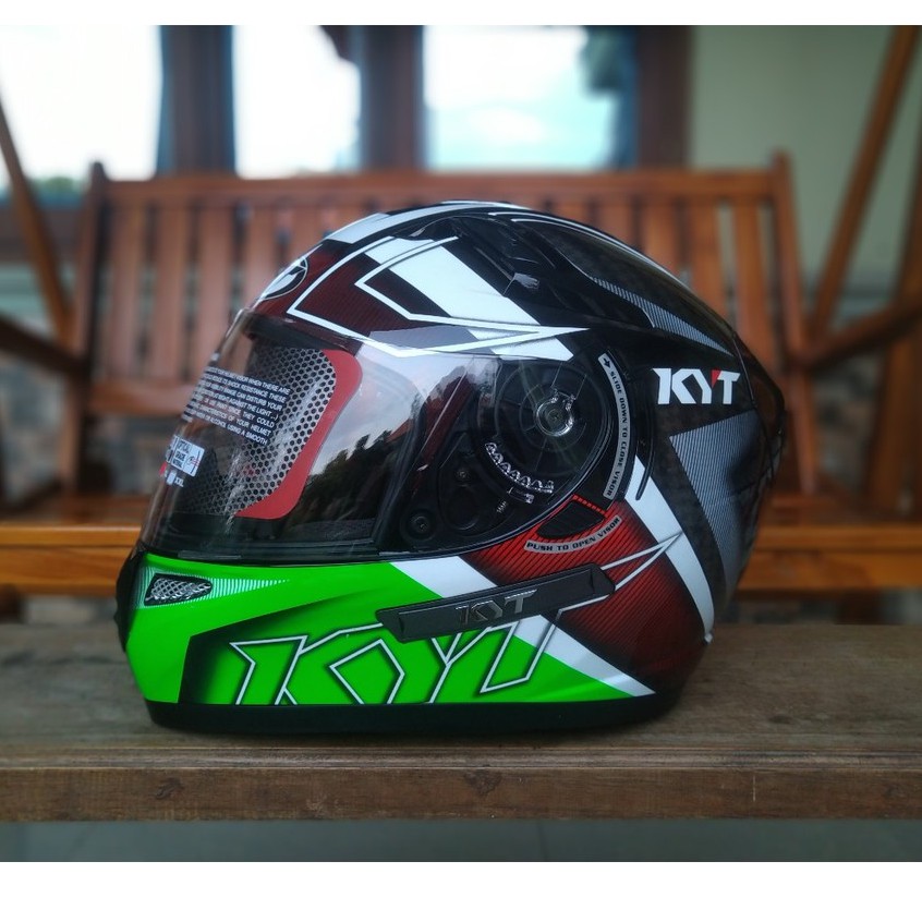 Jual Helm KYT K2R Spotlight Green Fluo K2 Rider Hijau Ninja | Shopee Indonesia