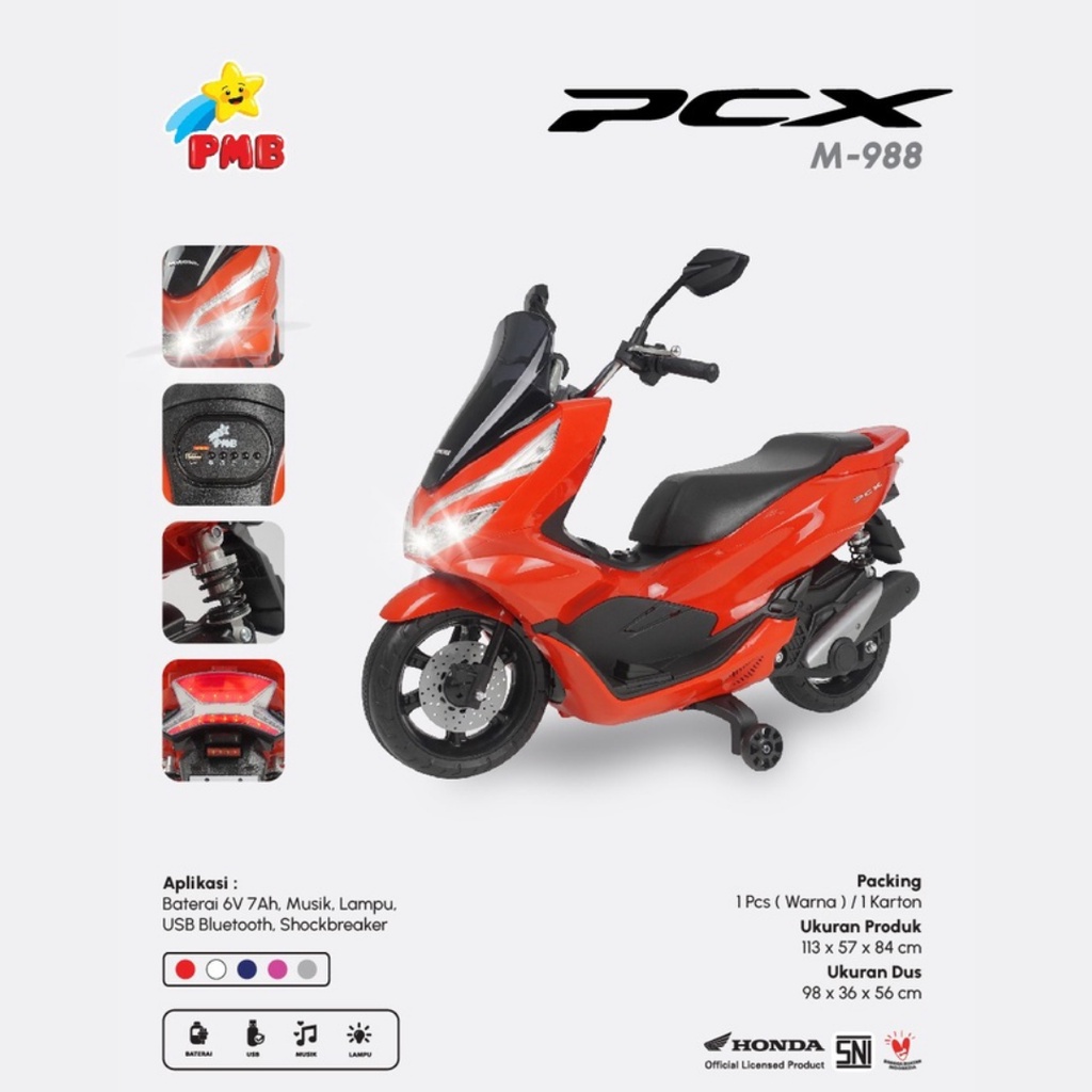 Jual Honda PCX PMB Motoran Aki M-988 Official licensed MOTOR ANAK ...