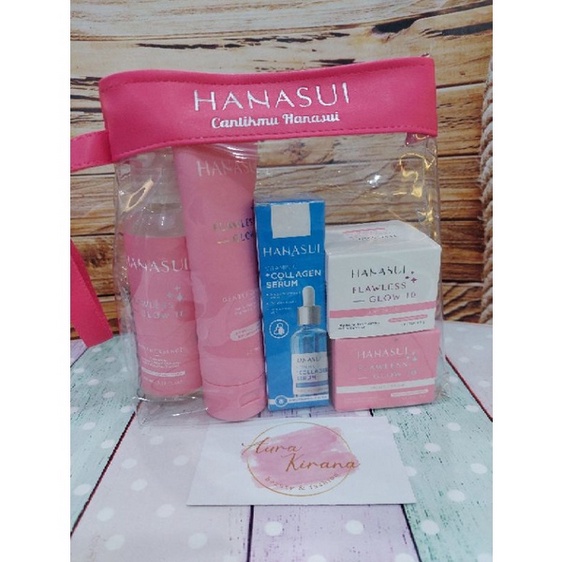 Jual Paket 5 in 1 Lengkap Spesial (No Pouch/Tanpa Tas)Hanasui Flawless ...