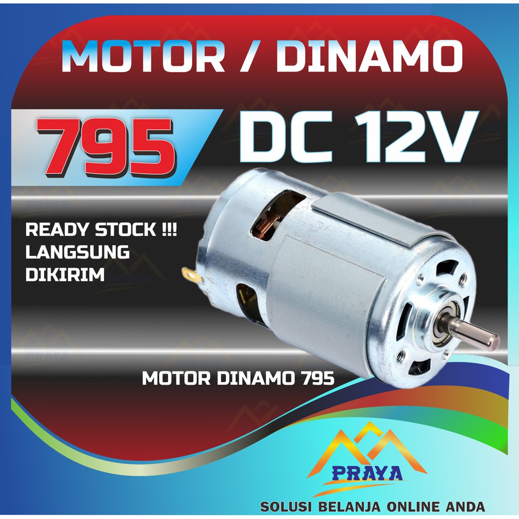 Jual DINAMO DC 775 795 MOTOR LISTRIK 12V - 24V 12 V - 24 V HIGH TORSI TORQUE HIGH SPEED | Shopee ...
