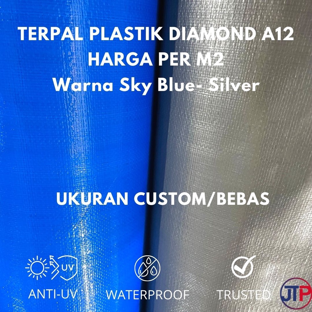 Jual TERPAL DIAMONDS A12 SKYBLUE SILVER UKURAN CUSTOM BEBAS per M2 ...
