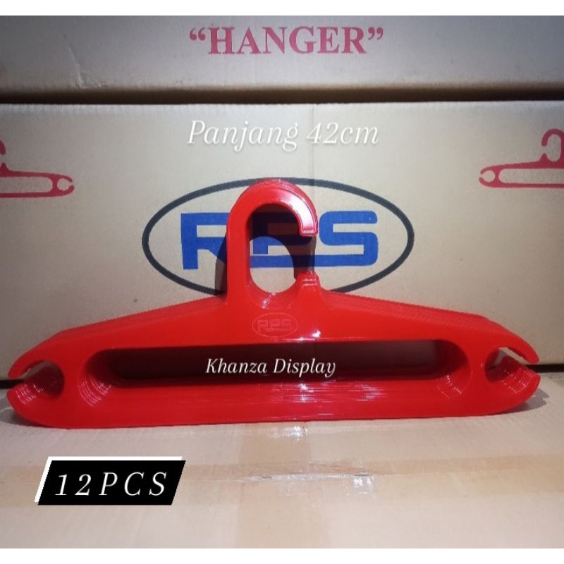 Jual Hanger 17 inc merah gantungan baju & kaos dewasa | Shopee Indonesia