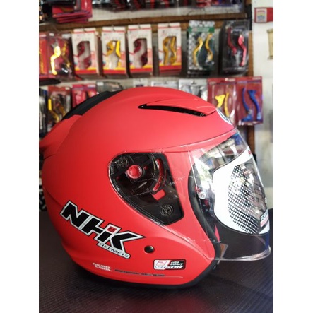 Jual HELM NHK R1 MERAH DOFF DOUBLE VISOR | Shopee Indonesia