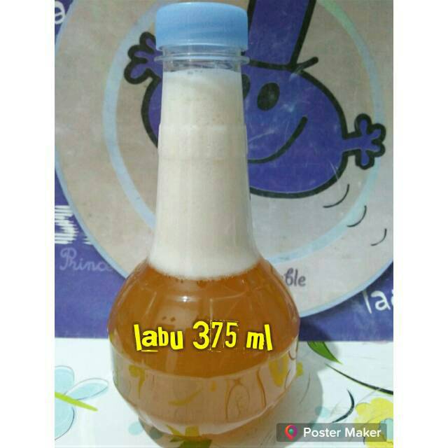 Jual ECER - Botol Plastik LABU 375 ml/Minuman Susu Jelly Pudot | Shopee ...