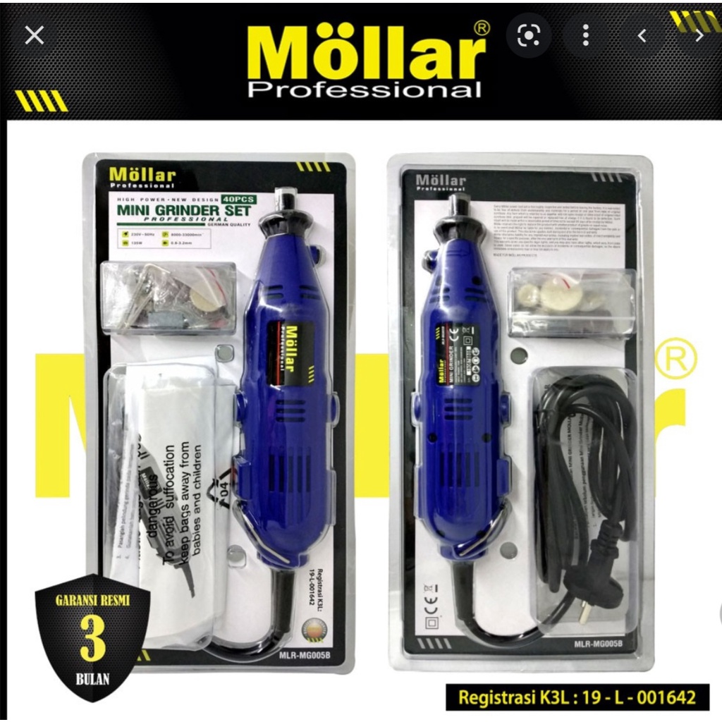 Jual Mini Grinder Set 40 Pcs Bor Gerinda Tuner 130 Watt P001 pahat ...