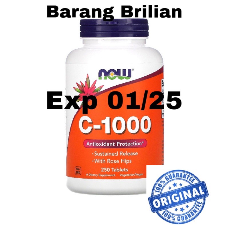 Jual Now foods Vitamin C 1000 mg antioxidant bioflavonoids sustained ...