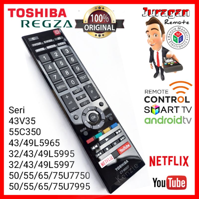 Jual Remote Remot ORIGINAL Android TV TOSHIBA REGZA CT-95007 100% Baru | Shopee Indonesia