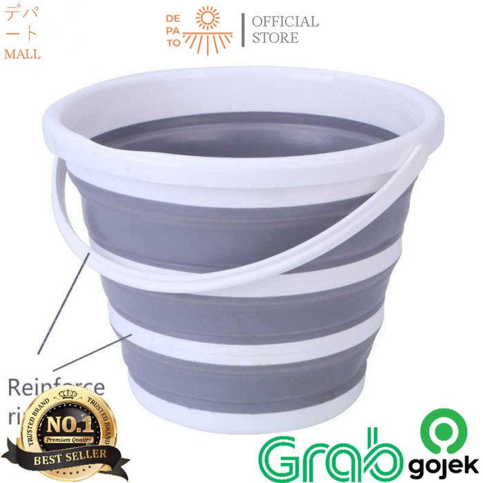 Jual ember lipat 10 liter portable abu DP | Shopee Indonesia