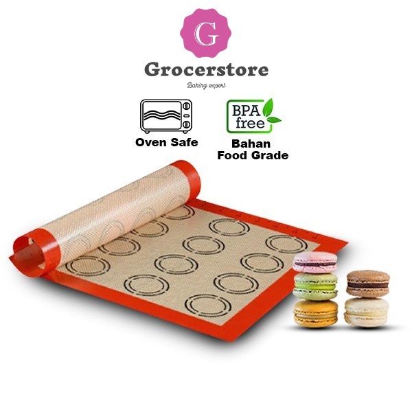Jual Alas Adonan Baking Mat Macaron Makaroni Cookies Biskuit Silikon ...